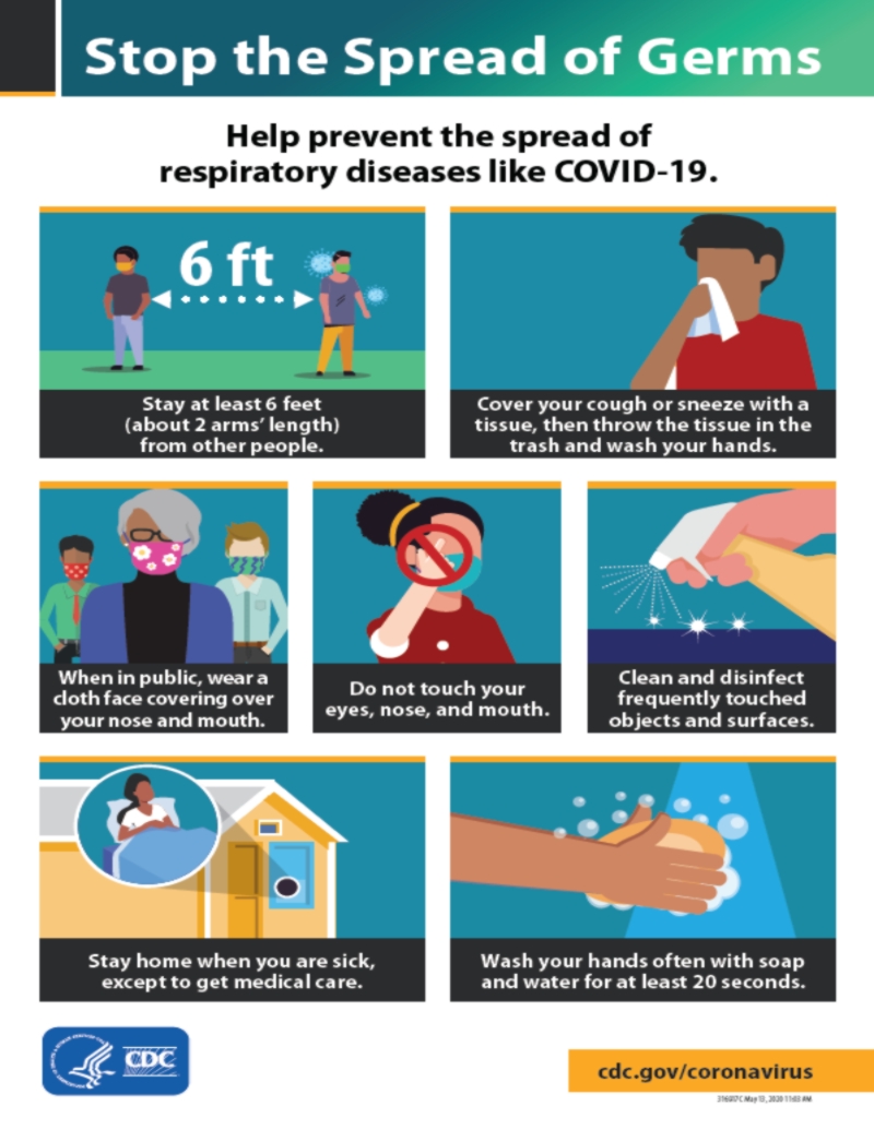 COVID-19 8.5" x 11" Wall Decal Coronavirus